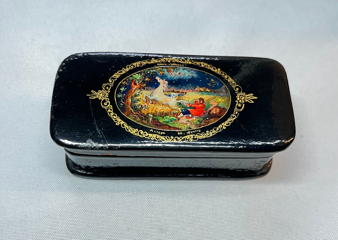 Vintage Russian Lacquer Box Signed by the Artist - Etsy