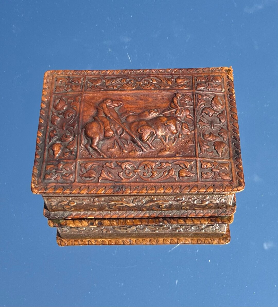 Vintage Reuge Tooled Leather Matador Music Box - Etsy