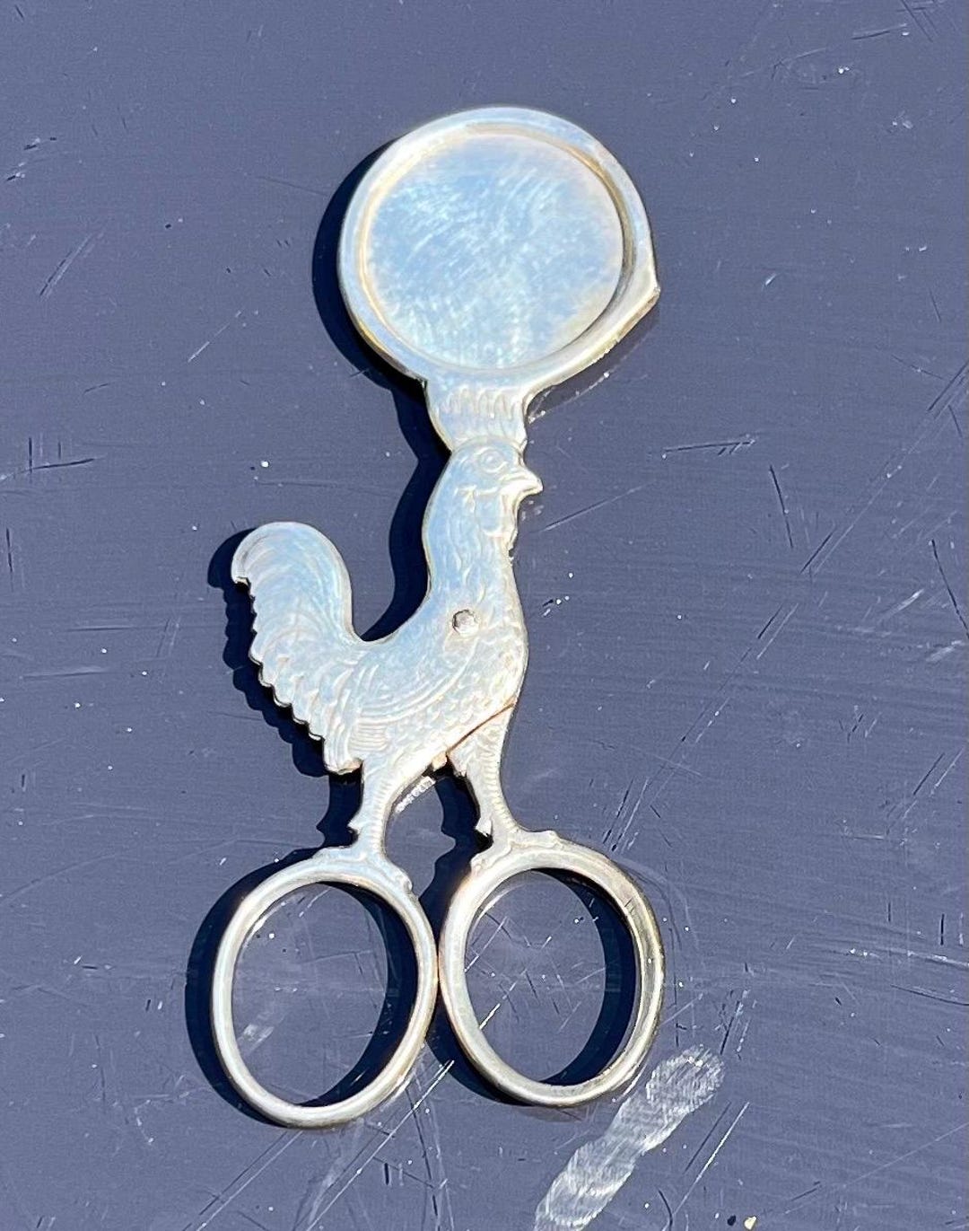 Vintage Silverplate Chicken Egg Cutter Scissors - Etsy
