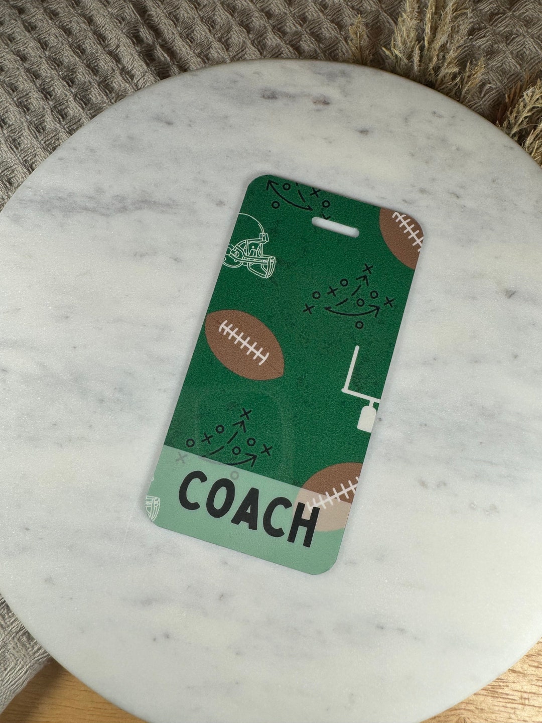 Custom Lightweight Football Badge Buddy ID Badge Marker Parker Badge ...