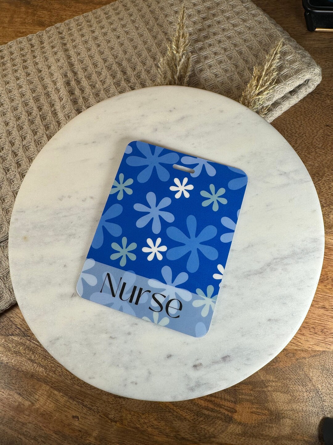 Custom Lightweight Blue Flow Badge Buddy | ID Badge | Marker Parker ...