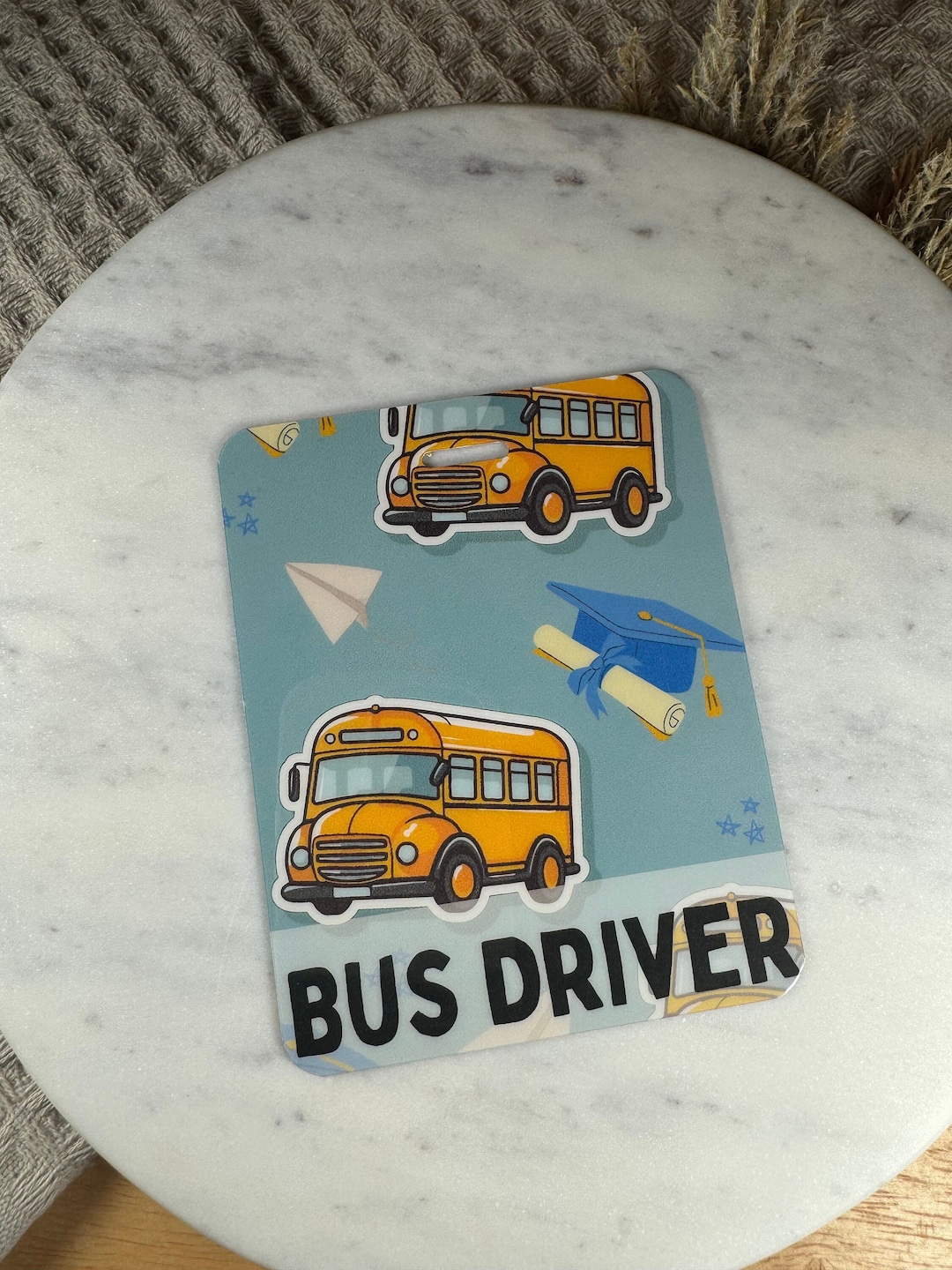 Custom Lightweight Bus Driver Badge Buddy ID Badge Marker Parker Badge ...