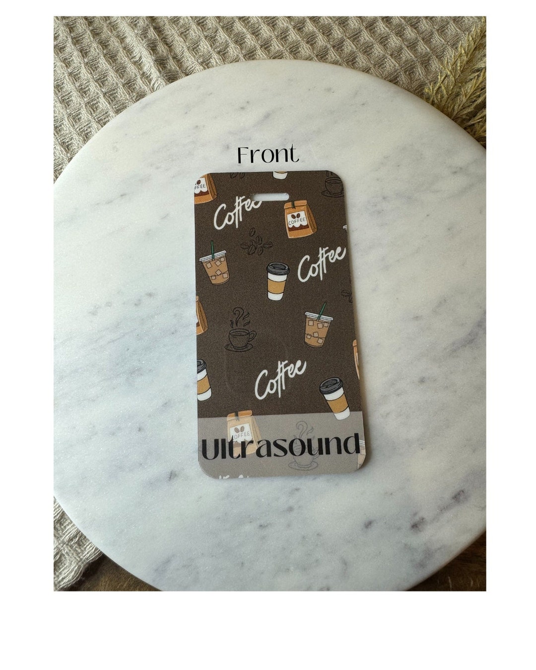 Custom Lightweight Coffee Themed Badge Buddy | ID Badge | Marker Parker ...