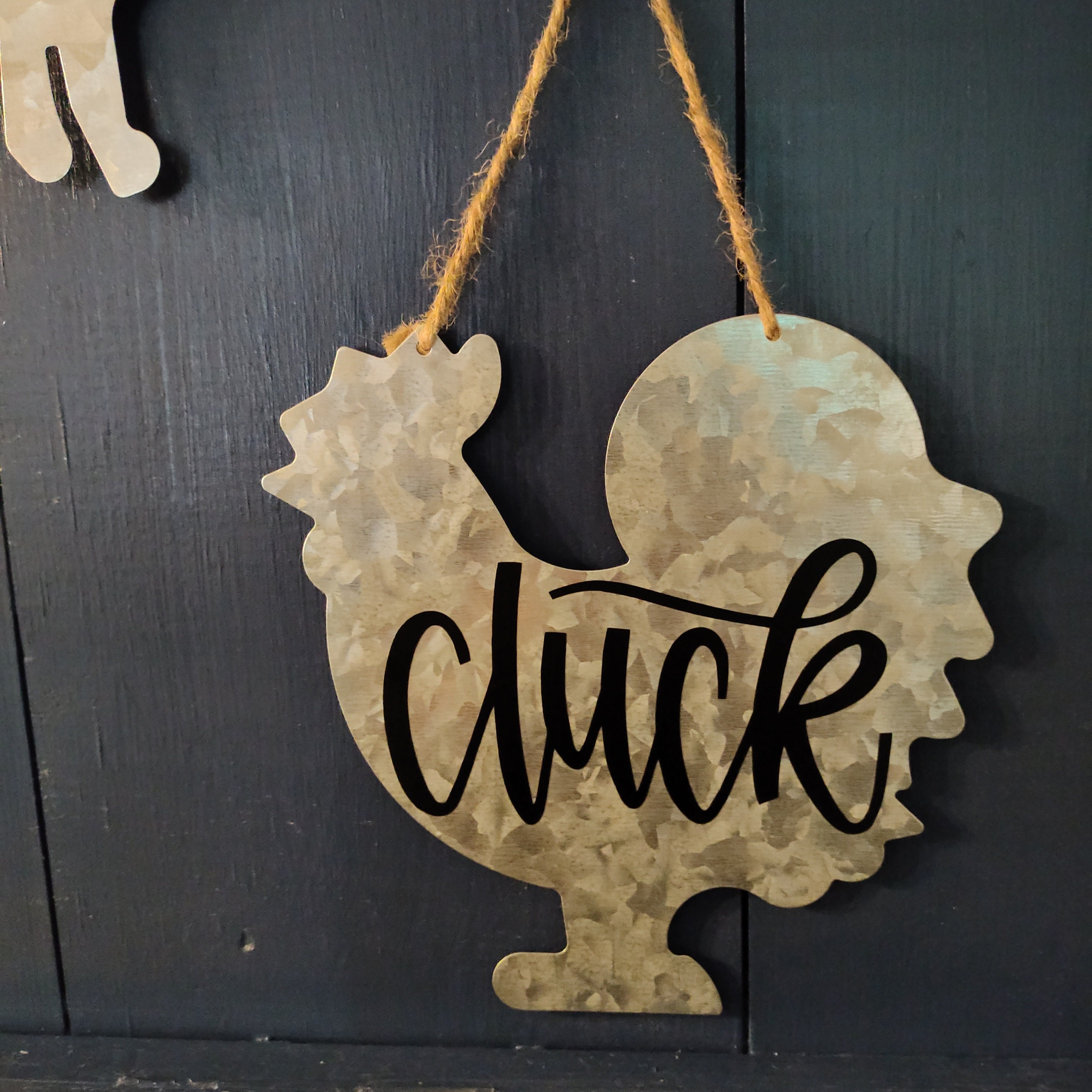 3 Piece Farmhouse Galvanized Metal Cow, Pig, Chicken Moo Oink Cluck ...