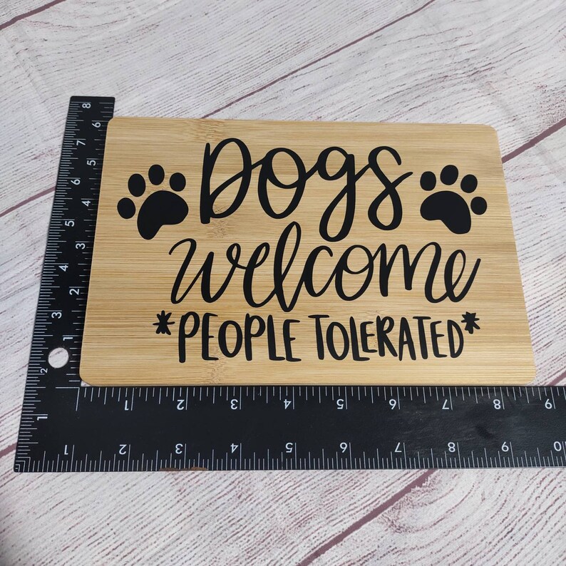 Dogs Welcome People Tolerated Farmhouse Style Wood Sign Decor - Etsy
