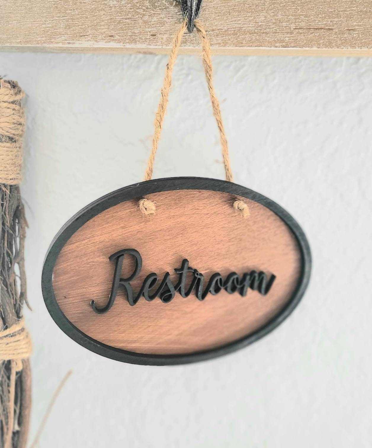 Bathroom Hanging Sign Outhouse Restroom Farmhouse Western Rustic - Etsy