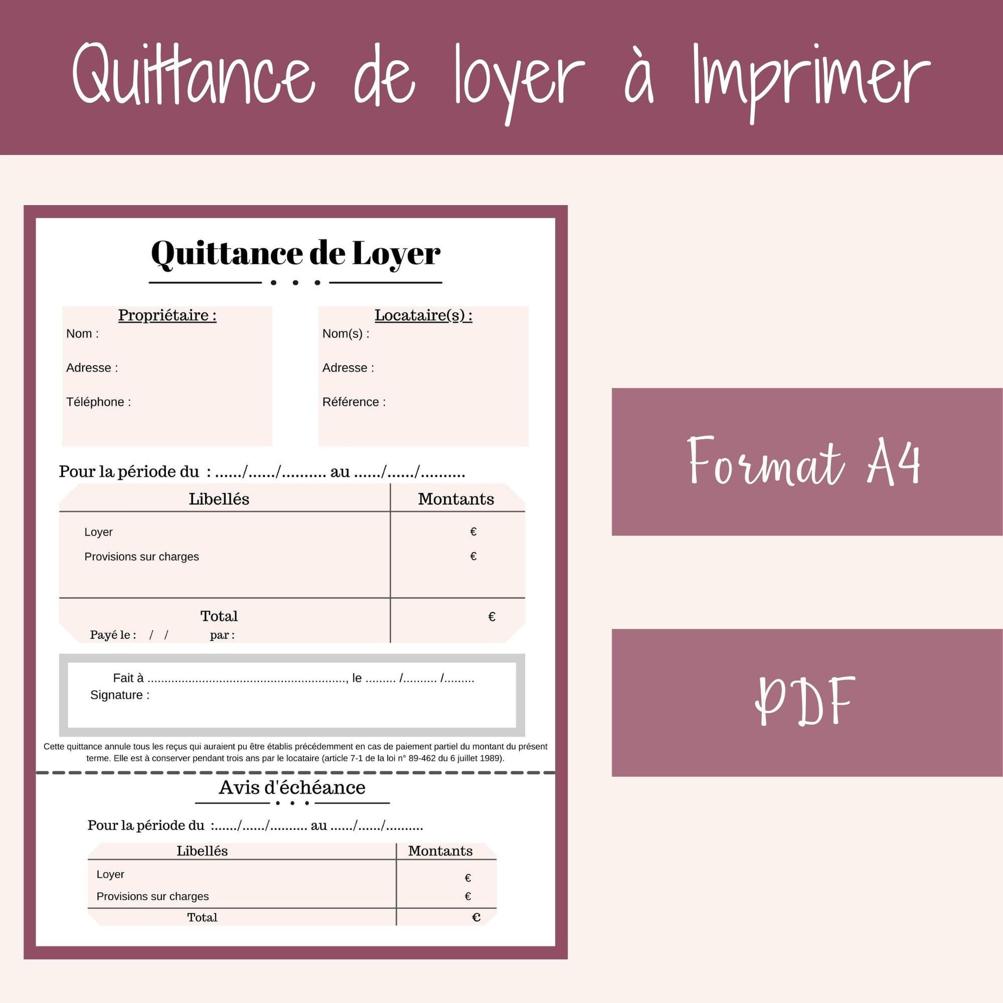 Quittance De Loyer Pdf Quittance De Loyer En Anglais: Fill Out & Sign