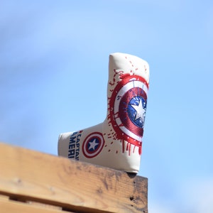 Captain America Splatter Golf Magnetic Putter Head Cover Avengers ...
