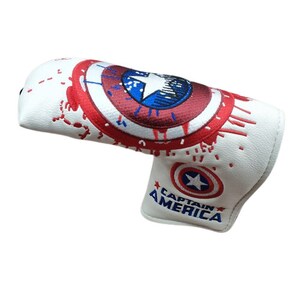 Captain America Splatter Golf Magnetic Putter Head Cover Avengers ...