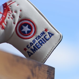Captain America Splatter Golf Magnetic Putter Head Cover Avengers ...