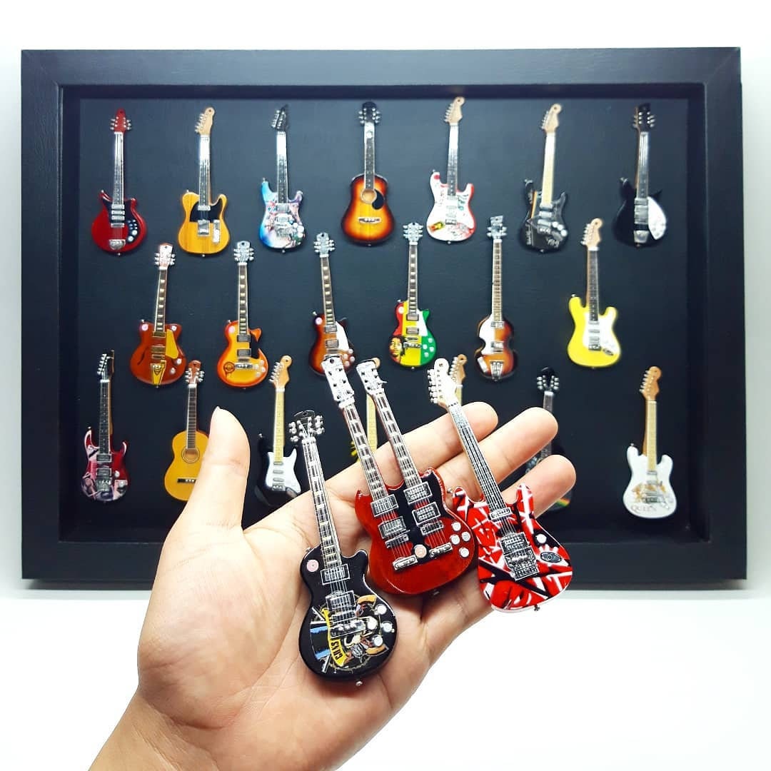 Miniature Guitar Music Frame With 20 Pcs Mix Models - Etsy