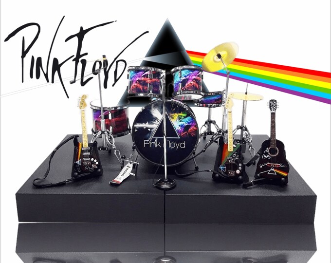 Pink Floyd Miniature Drum and Guitar Instrument Set Realistic 1:6 Set ...