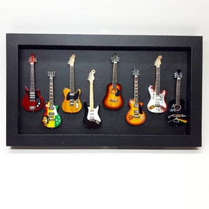 Shadow Box Frame Music Frame Miniature Guitar Contents 8 Pcs Mix ...