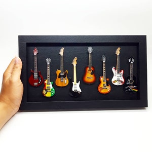 Shadow Box Frame Music Frame Miniature Guitar Contents 8 Pcs Mix ...