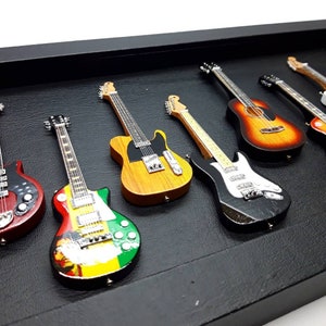 Shadow Box Frame Music Frame Miniature Guitar Contents 8 Pcs Mix ...