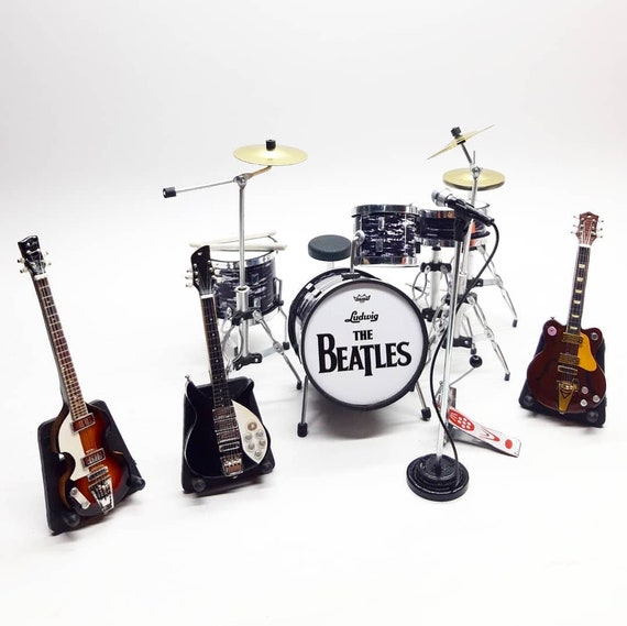 Miniature Drum the Beatles Special Edition and Mini Guitar | Etsy