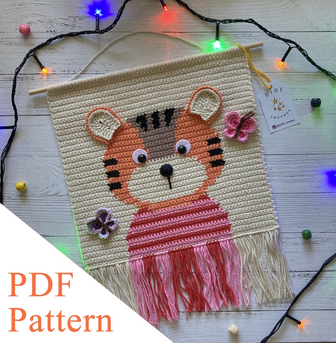 Tiger Wall Hanging PDF PATTERN Crochet Wall Decor - Etsy