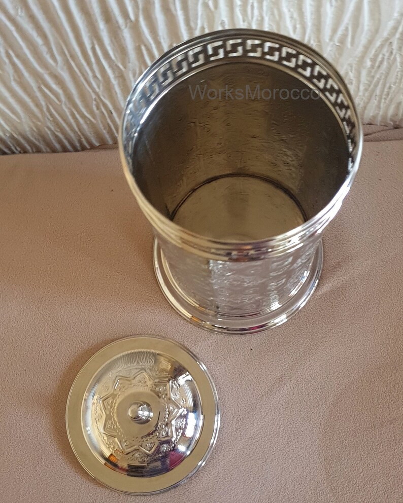 Silver Bathroom Storage Basket - Waste Paper Trash Can - Toilet ...