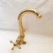 Brass Unlacquered Lion Wall Mount Faucet With VALVE Bathroom Lion Head ...