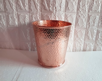 Copper Bathroom Storage Basket - Waste Paper Copper Trash Can - Toilet ...