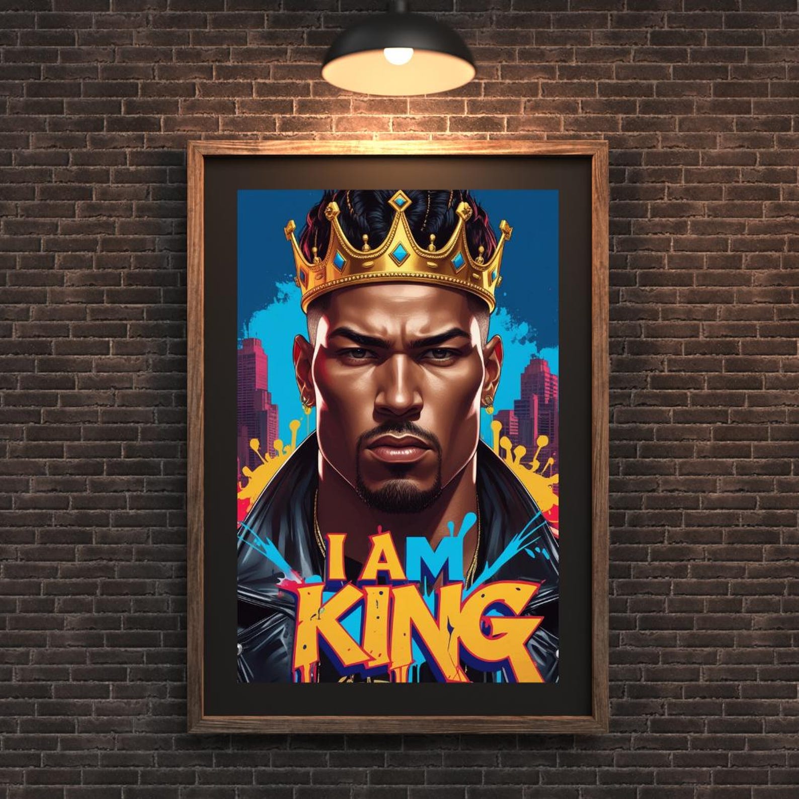 I AM KING Crown PNG Design: Urban Street Art Typography (digital ...