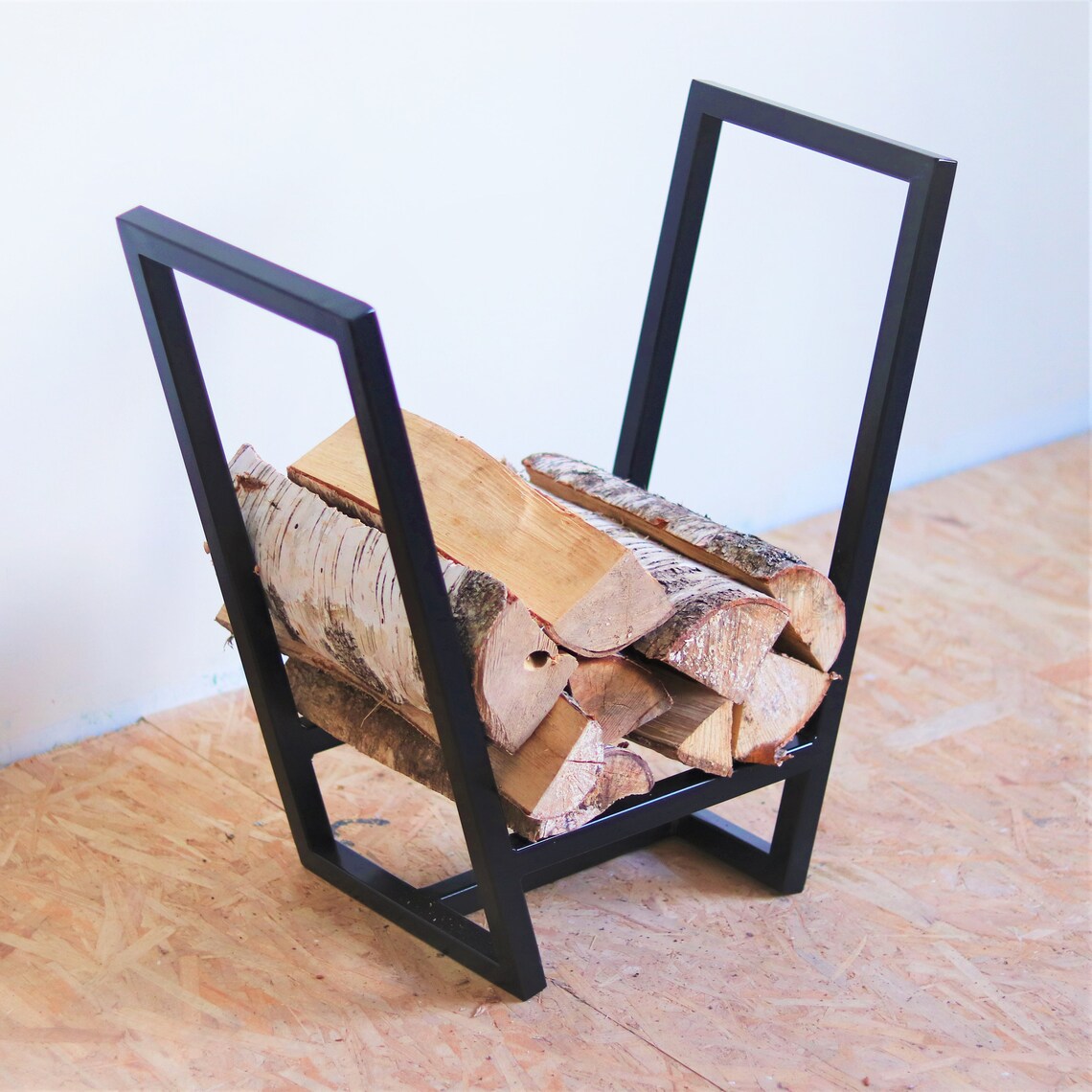 Firewood Rack V Shape Steel Metal Wood Rack Handmade - Etsy