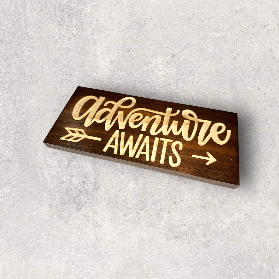 Adventure Awaits Indoor Wood Sign - Etsy