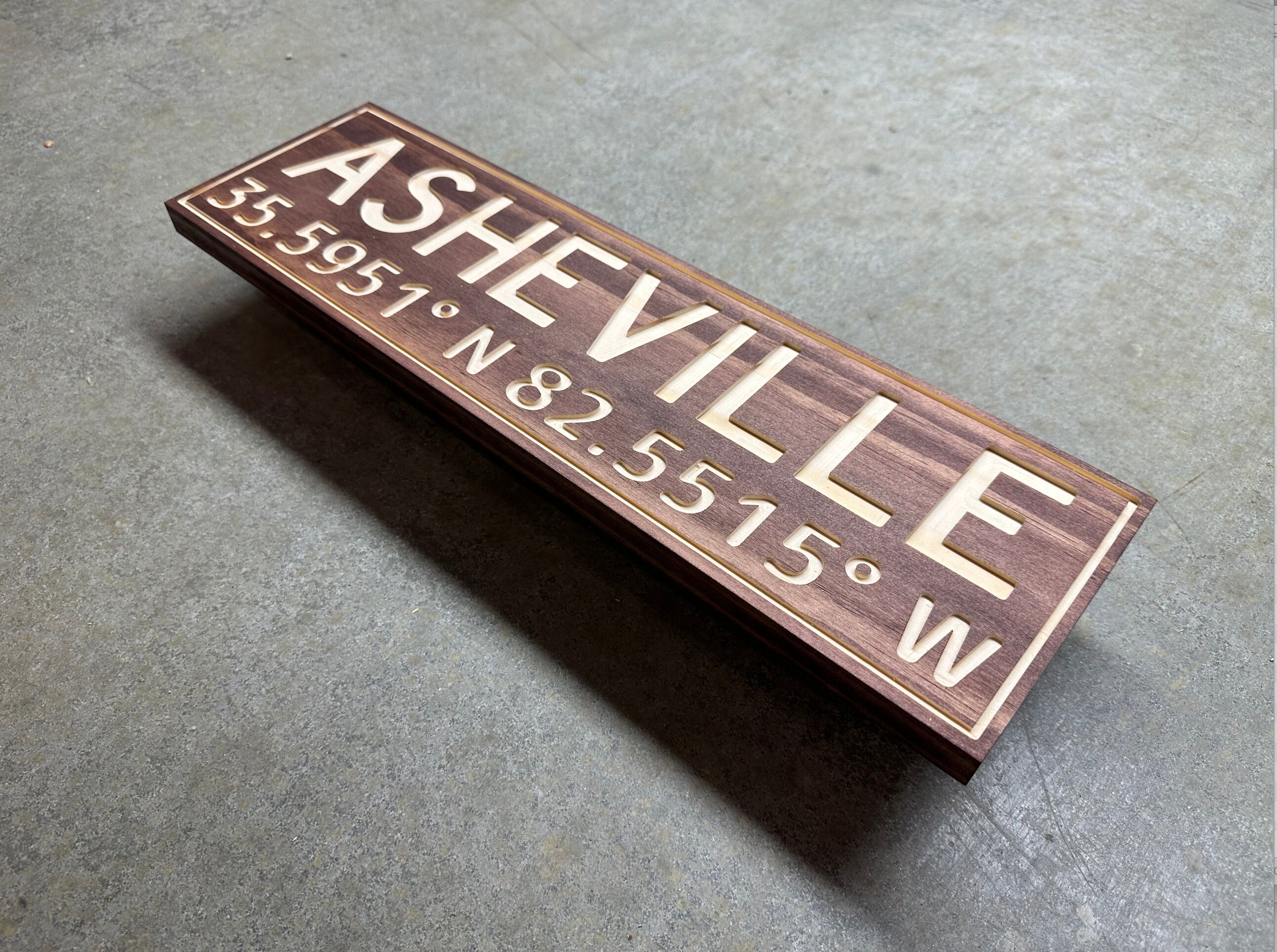 Personalized City Name Sign GPS Coordinates Latitude Longitude - Etsy