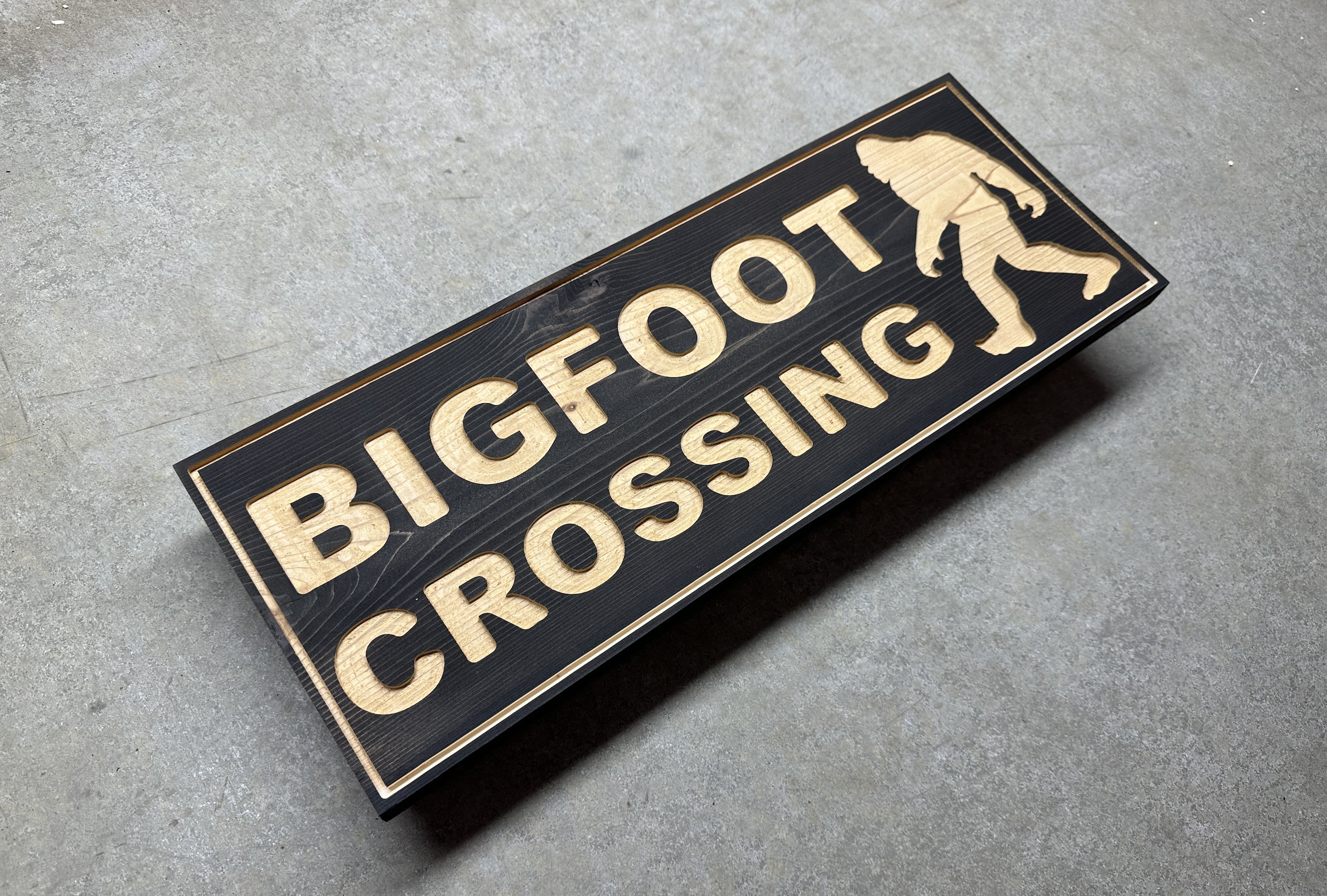 Bigfoot Crossing Indoor Wood Sign - Etsy