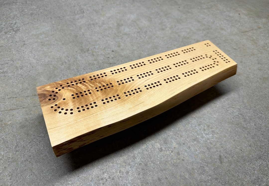 Cribbage Board - Live Edge - Two Player - Full Run - With Peg Storage ...