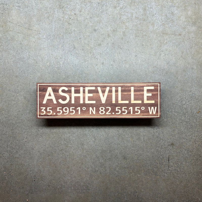 City Coordinates Sign - Etsy