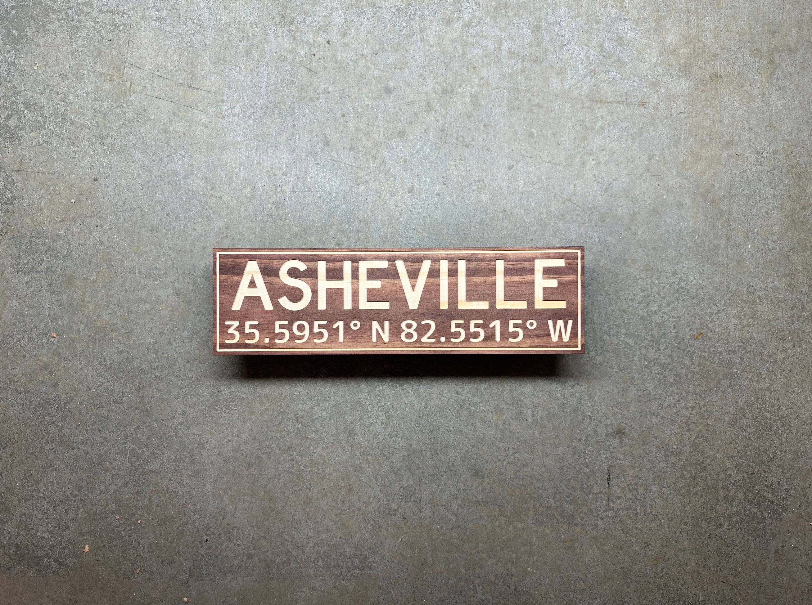 Personalized City Name Sign GPS Coordinates Latitude Longitude - Etsy