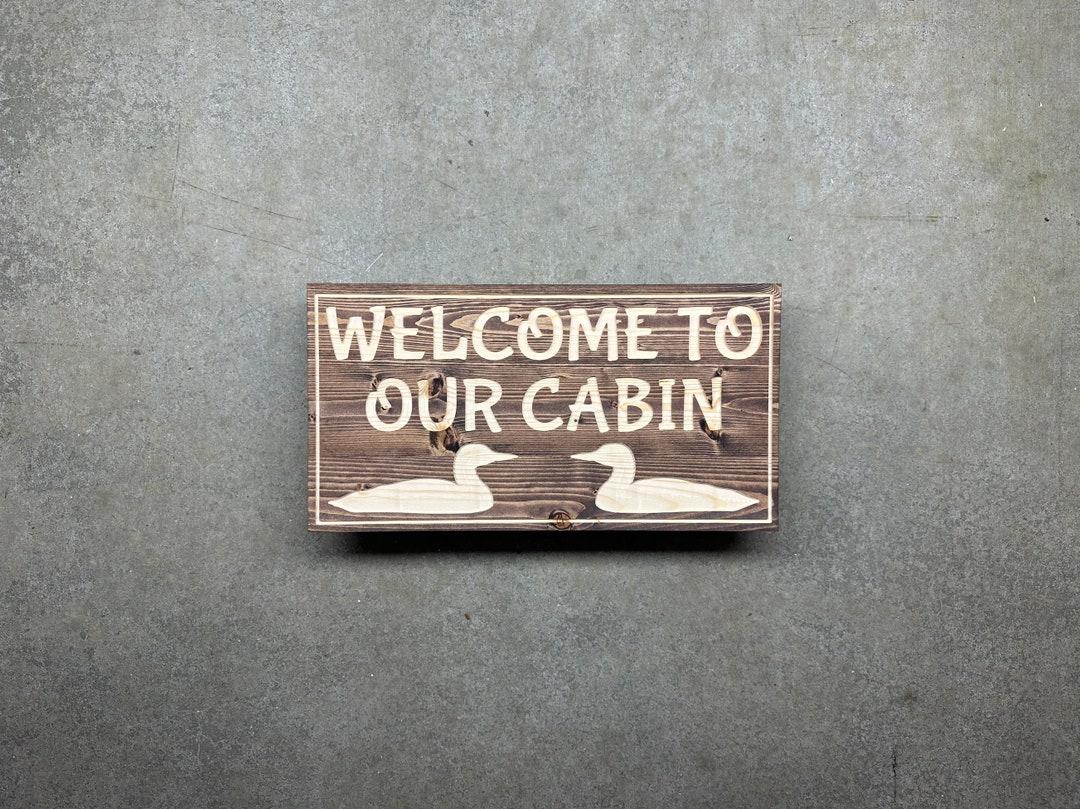 Cabin Welcome Sign With Loons - Etsy