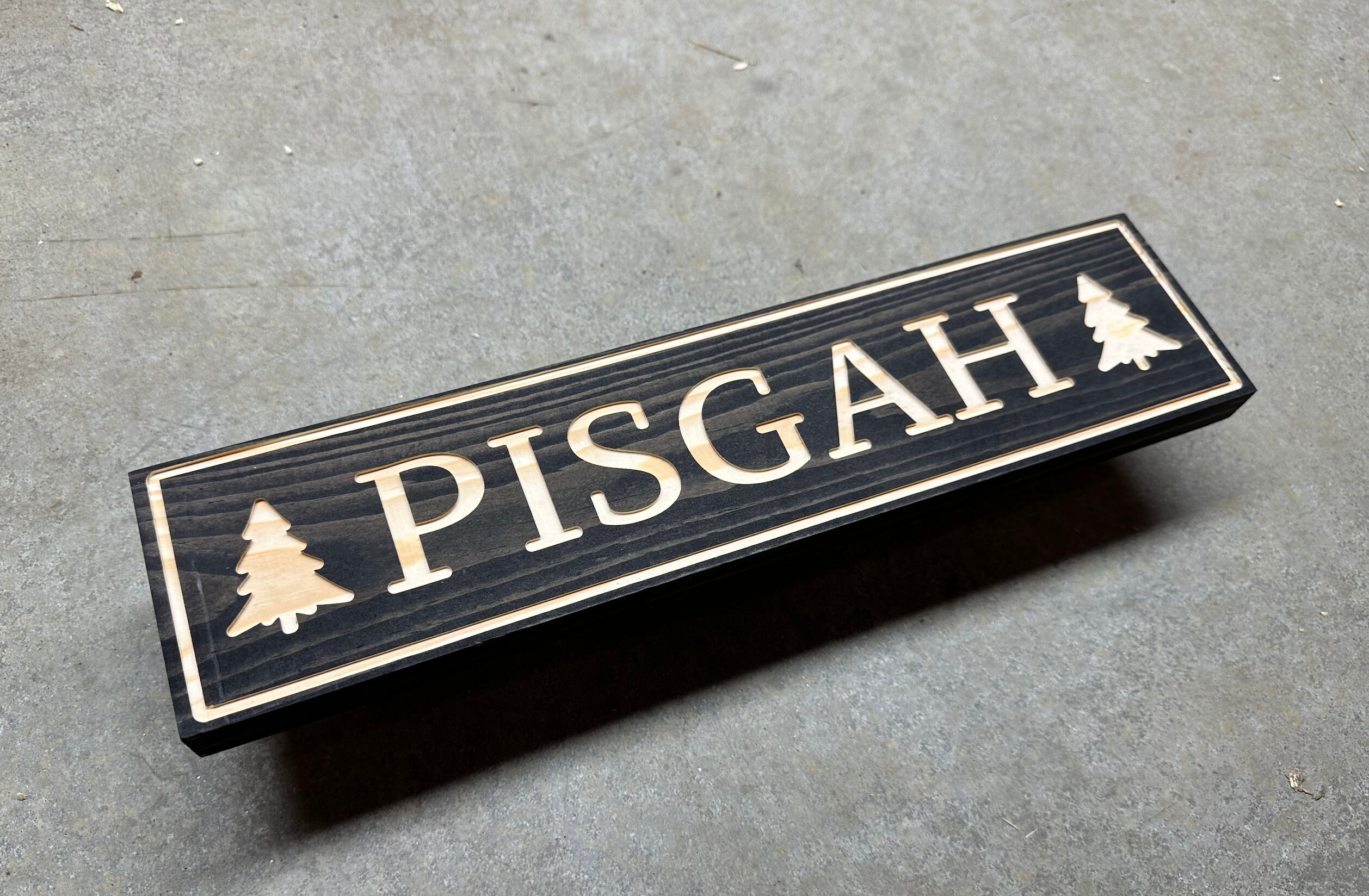 Pisgah Indoor Wood Sign With Trees - Etsy