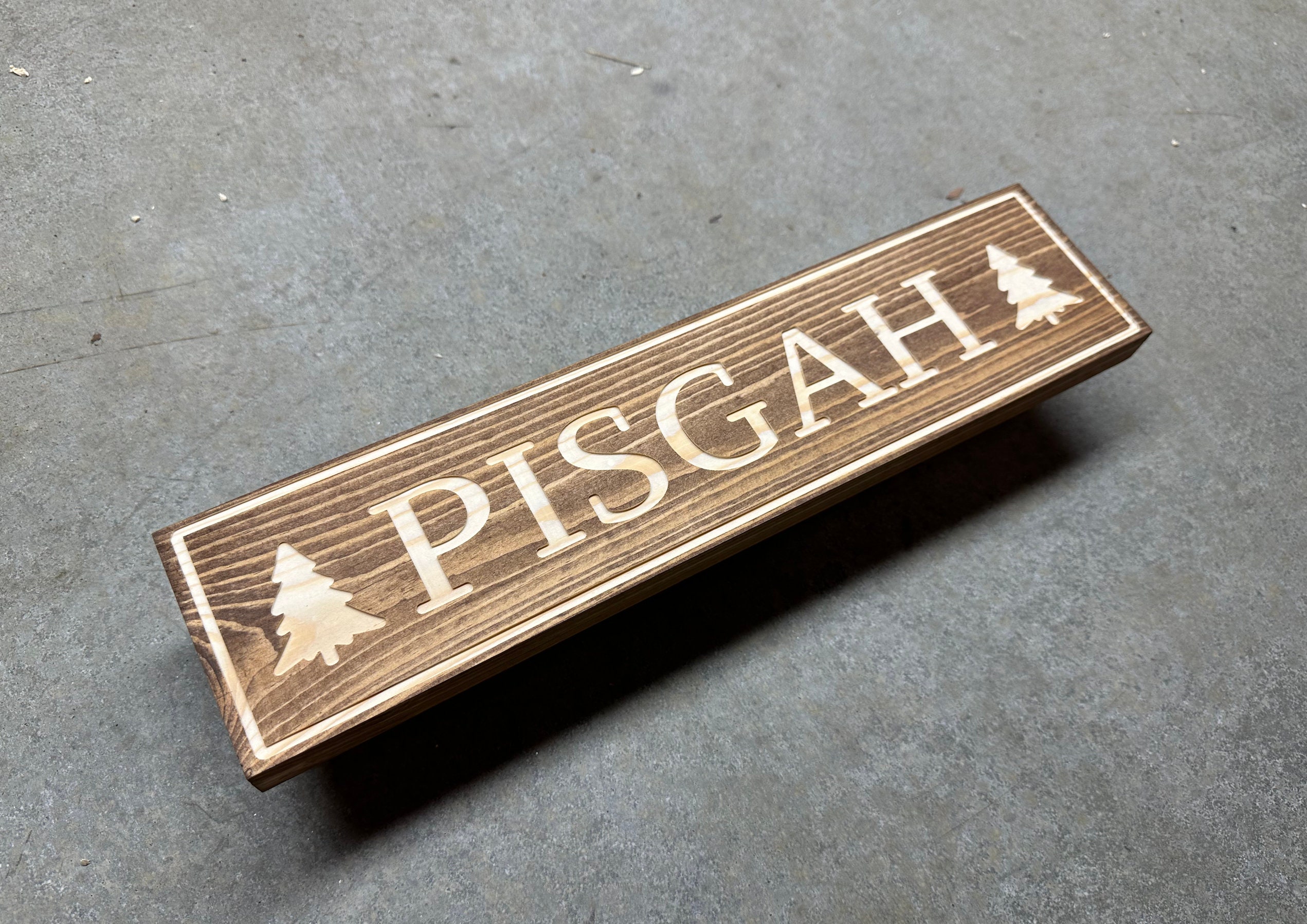 Pisgah Indoor Wood Sign With Trees - Etsy