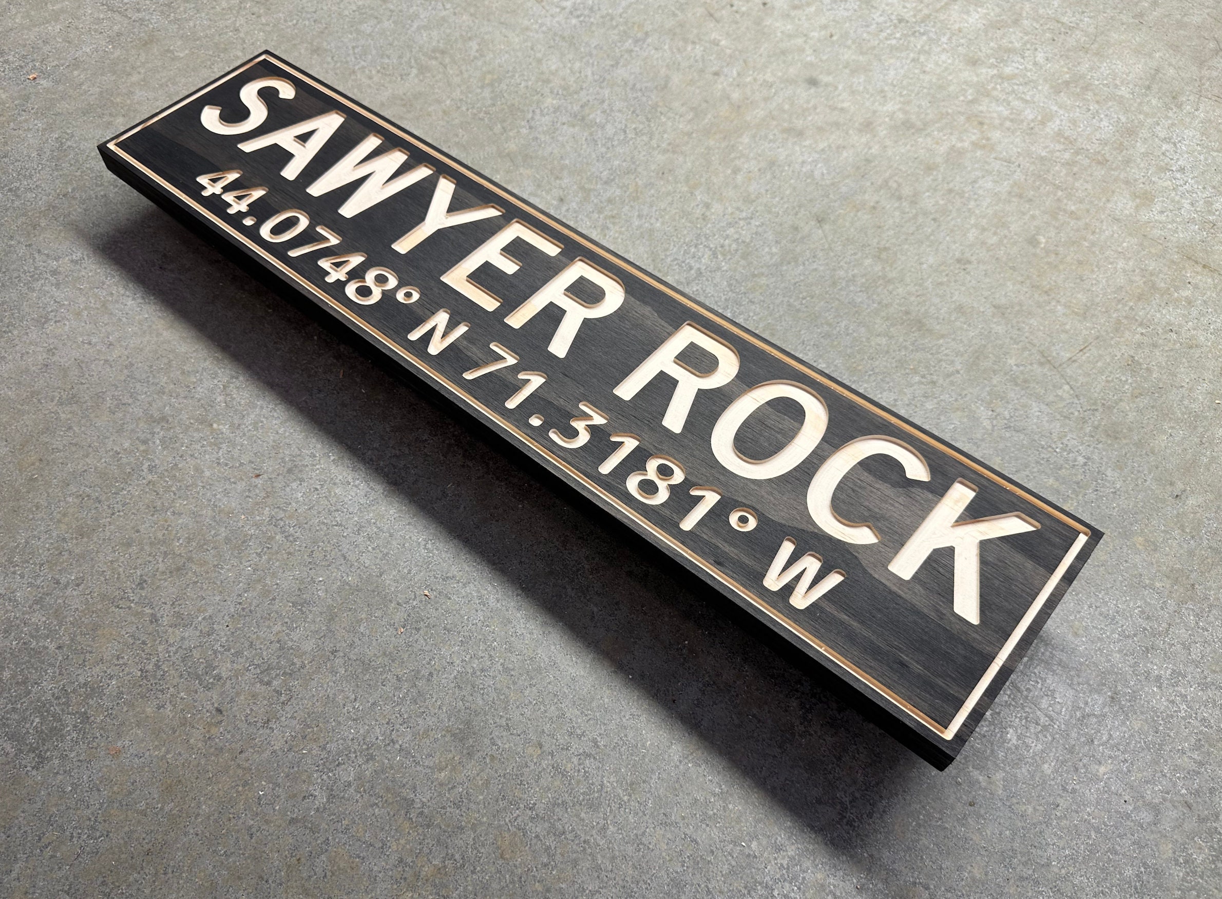 Personalized City Name Sign GPS Coordinates Latitude Longitude - Etsy