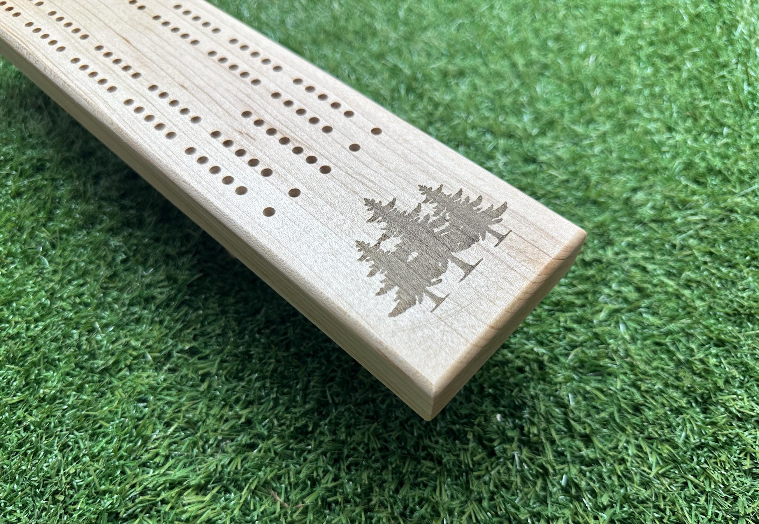 Personalized Cribbage Board Maple Two Player With Peg Storage - Etsy