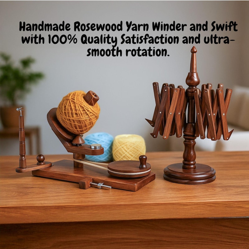 Wooden Yarn Winder Set - Etsy