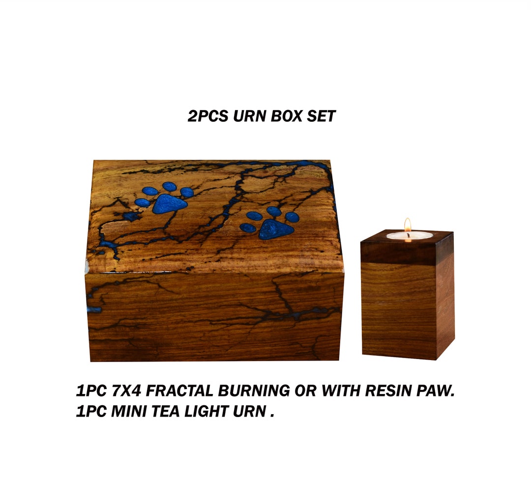 Fractal Burning Pet Urn for Dogs - Rosewood Pet Urns for Ashes ...