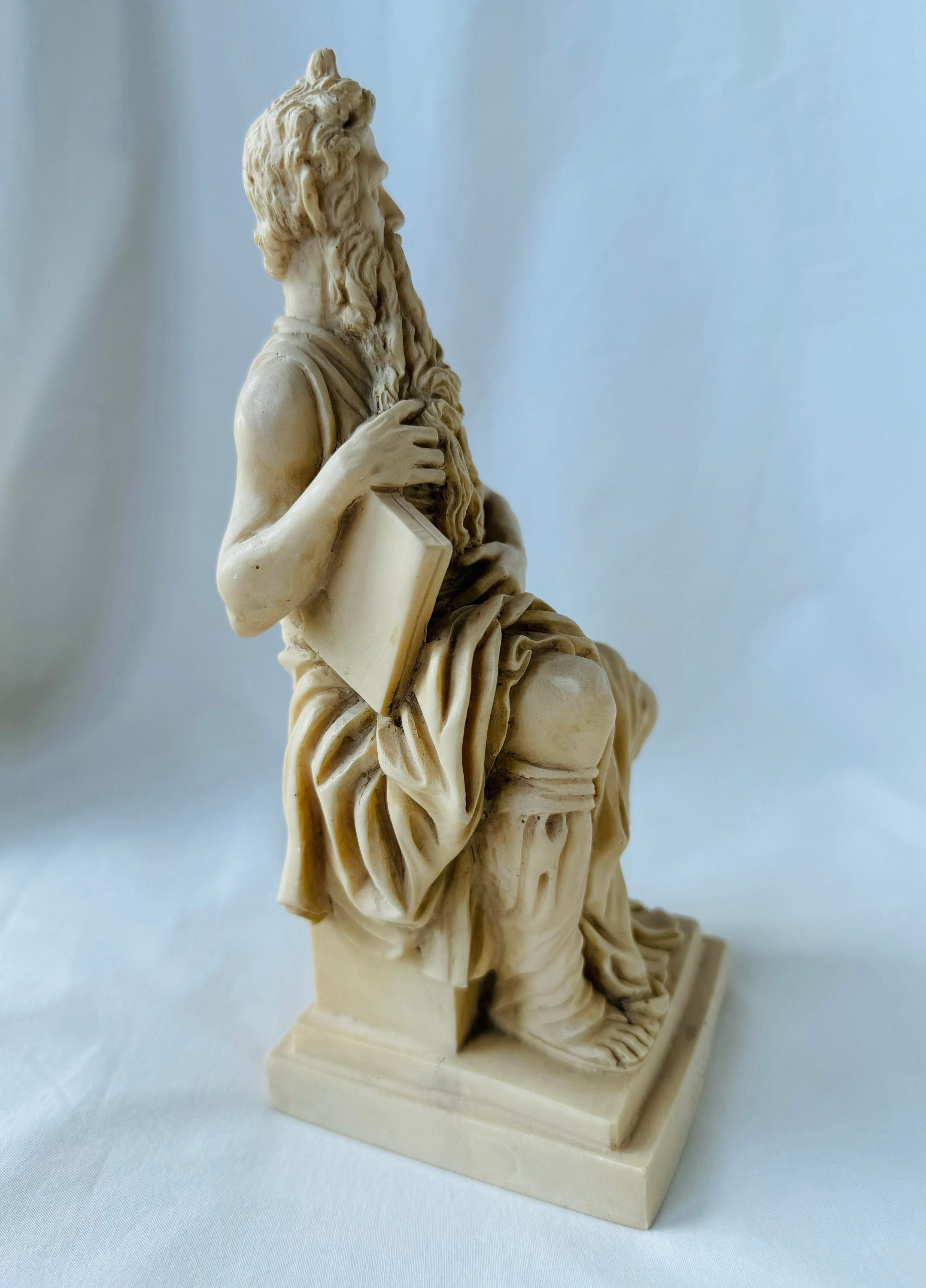 Gino Ruggeri Resin Sculpture of Moses Mose Signed Vintage Italian ...