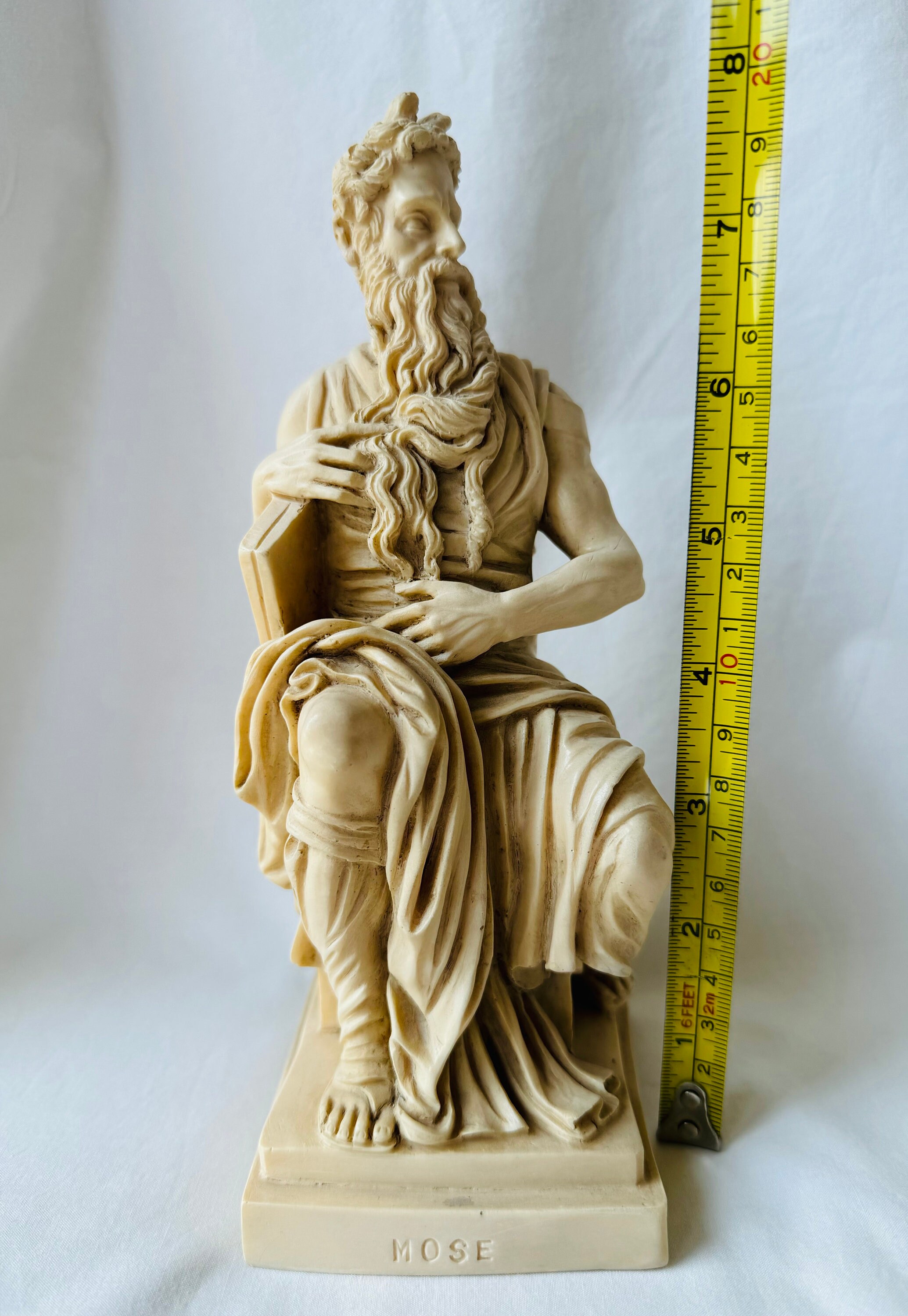 Gino Ruggeri Resin Sculpture of Moses Mose Signed Vintage Italian ...