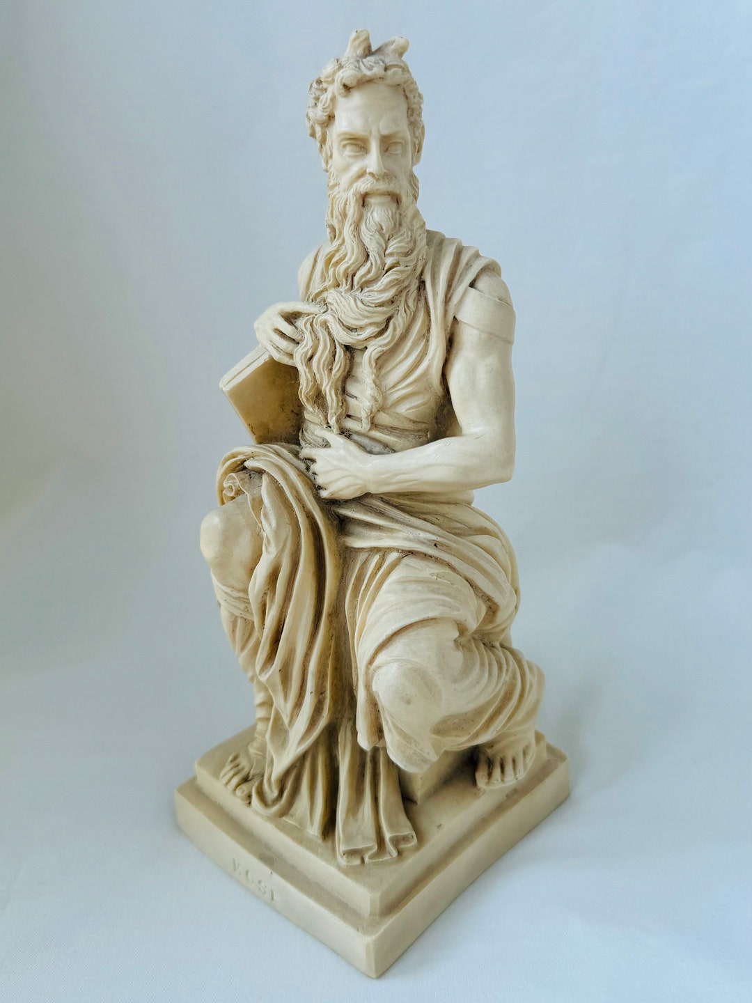 Gino Ruggeri Resin Sculpture of Moses Mose Signed Vintage Italian ...