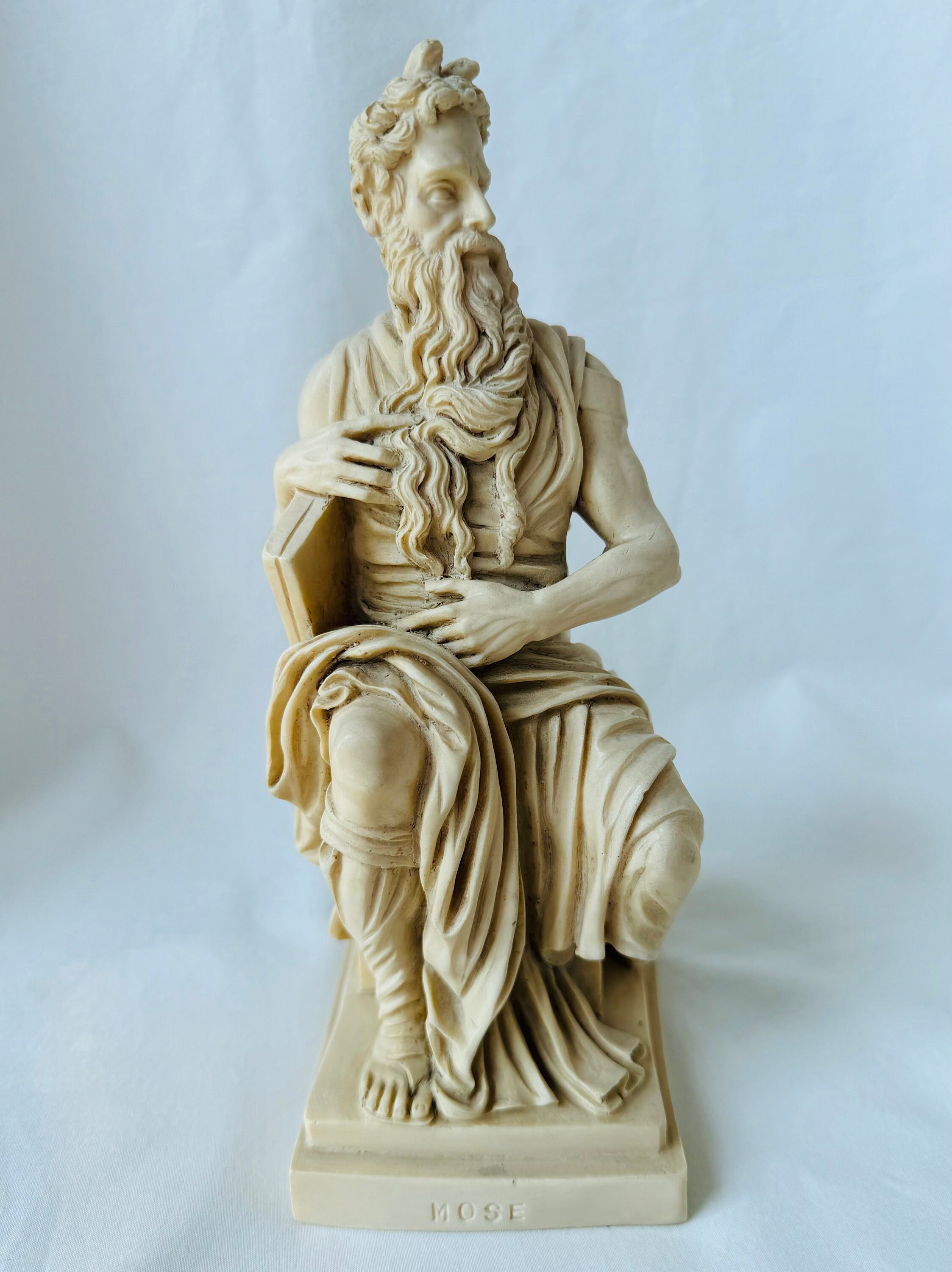 Gino Ruggeri Resin Sculpture of Moses Mose Signed Vintage Italian ...