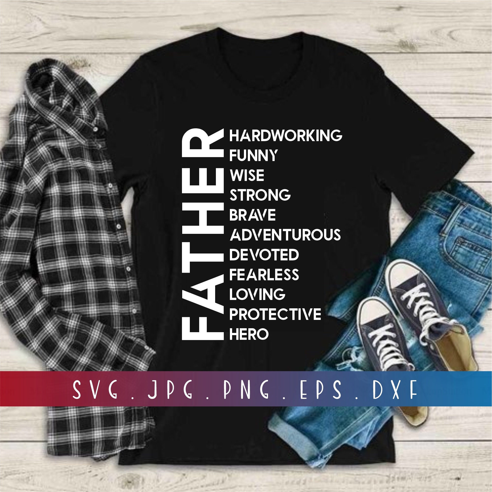 Dad Svg Cut File Father Fathers Day Hero Fun Dad | Etsy