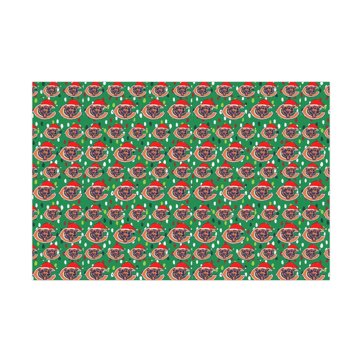 Chicago Bears Inspired Christmas/Santa Themed Gift Wrap Wrapping Papers ...