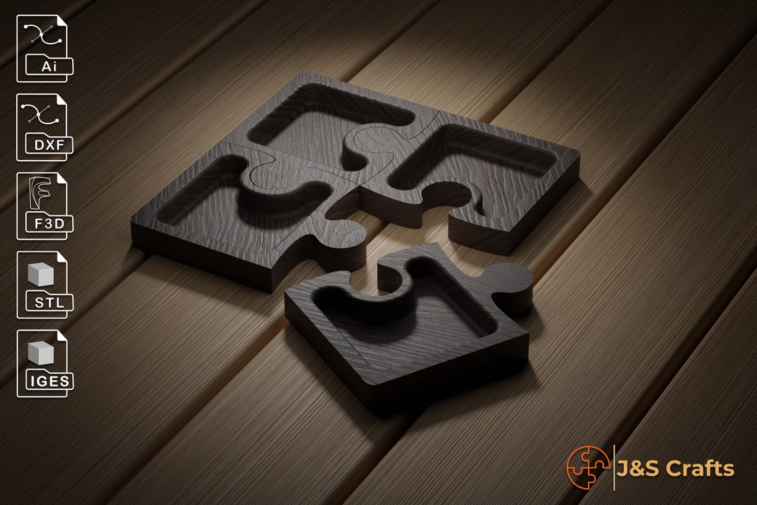 Wood Puzzle Tray V2 / CNC Cut File / 3D STL / DXF / Vector File / Cnc ...