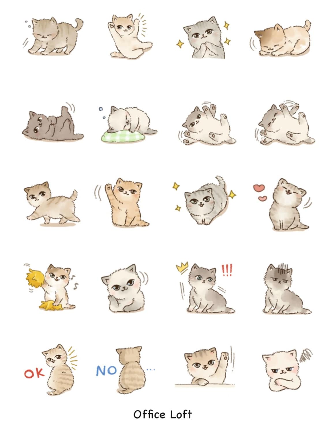 Cat Digital Stickers Happy Sticker Pack Digital Planner - Etsy