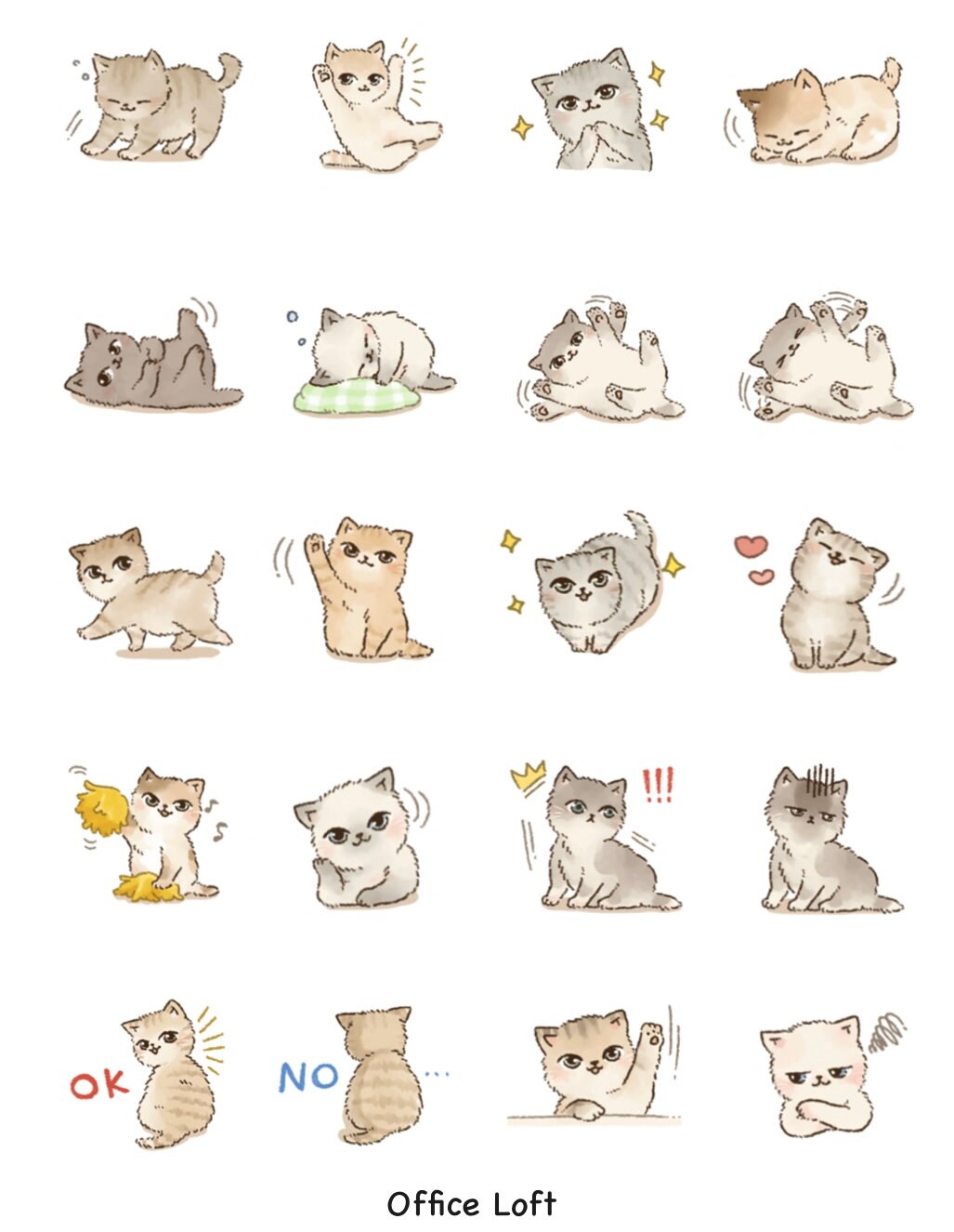 Cat Digital Stickers Happy Sticker Pack Digital Planner - Etsy