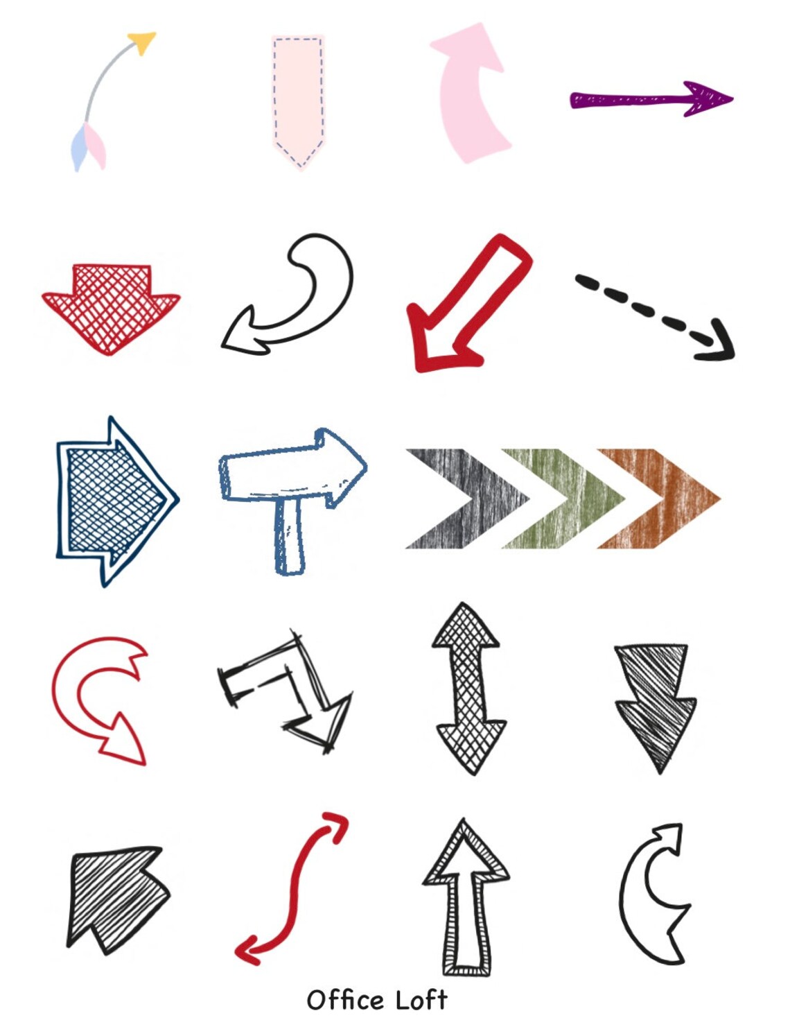 Arrow Digital Stickers Happy Sticker Pack Digital Planner - Etsy