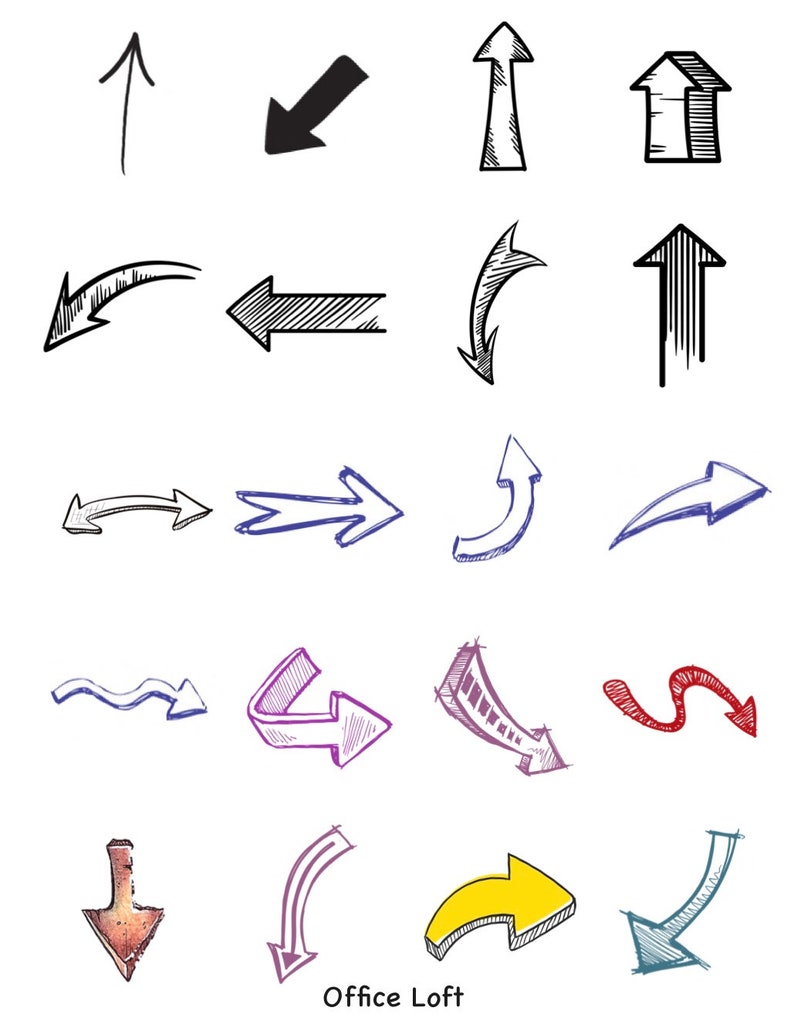 Arrow Digital Stickers Happy Sticker Pack Digital Planner - Etsy